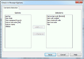 Set check-in receipt options