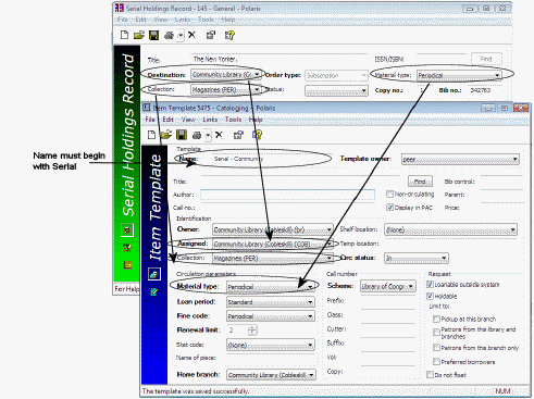 Creating Serial Item Templates