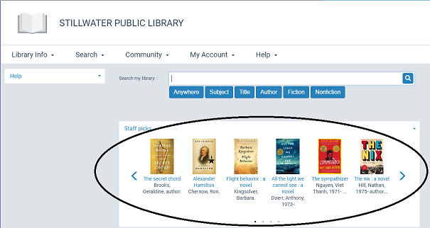 Content Carousels on the PowerPAC Portal Page