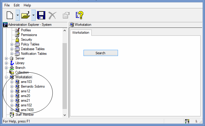 List workstations in the Explorer